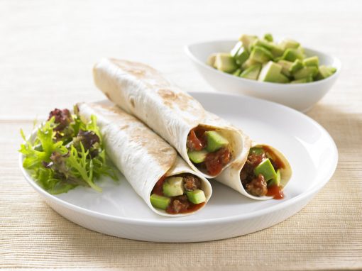 Beef mince with avocado tortilla wraps - Australian Avocados