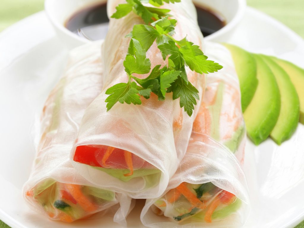Avocado rice paper rolls - Australian Avocados