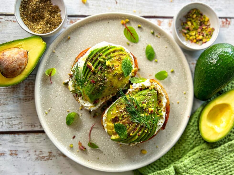 Avocado Sourdough with Minted Labneh - Australian Avocados