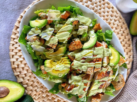 Avocado & chicken Caesar salad - Australian Avocados