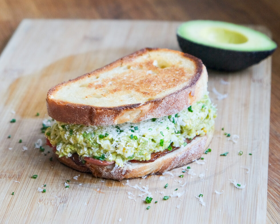 Avocado & Shredded Egg Breakfast Toastie - Australian Avocados